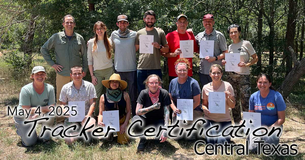Central TX Track & Sign Certification 5/4/2025 | NatureTracking